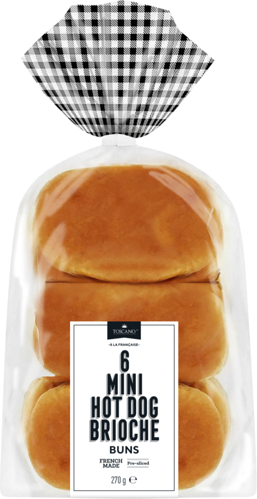 Mini Hot Dog Brioche Buns - Toscano